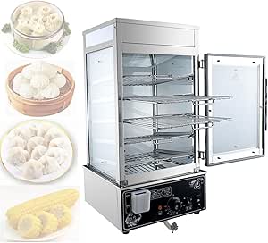 Amazon.co.jp: Commercial Bread Steamer, 1200W 5 Layer Desktop Electric ...