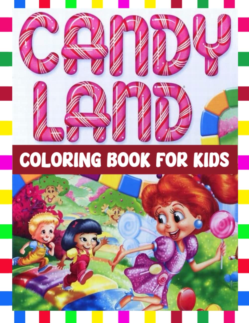 Candy Land Coloring Book For Kids: A Coloring Book Featuring Adorable ...