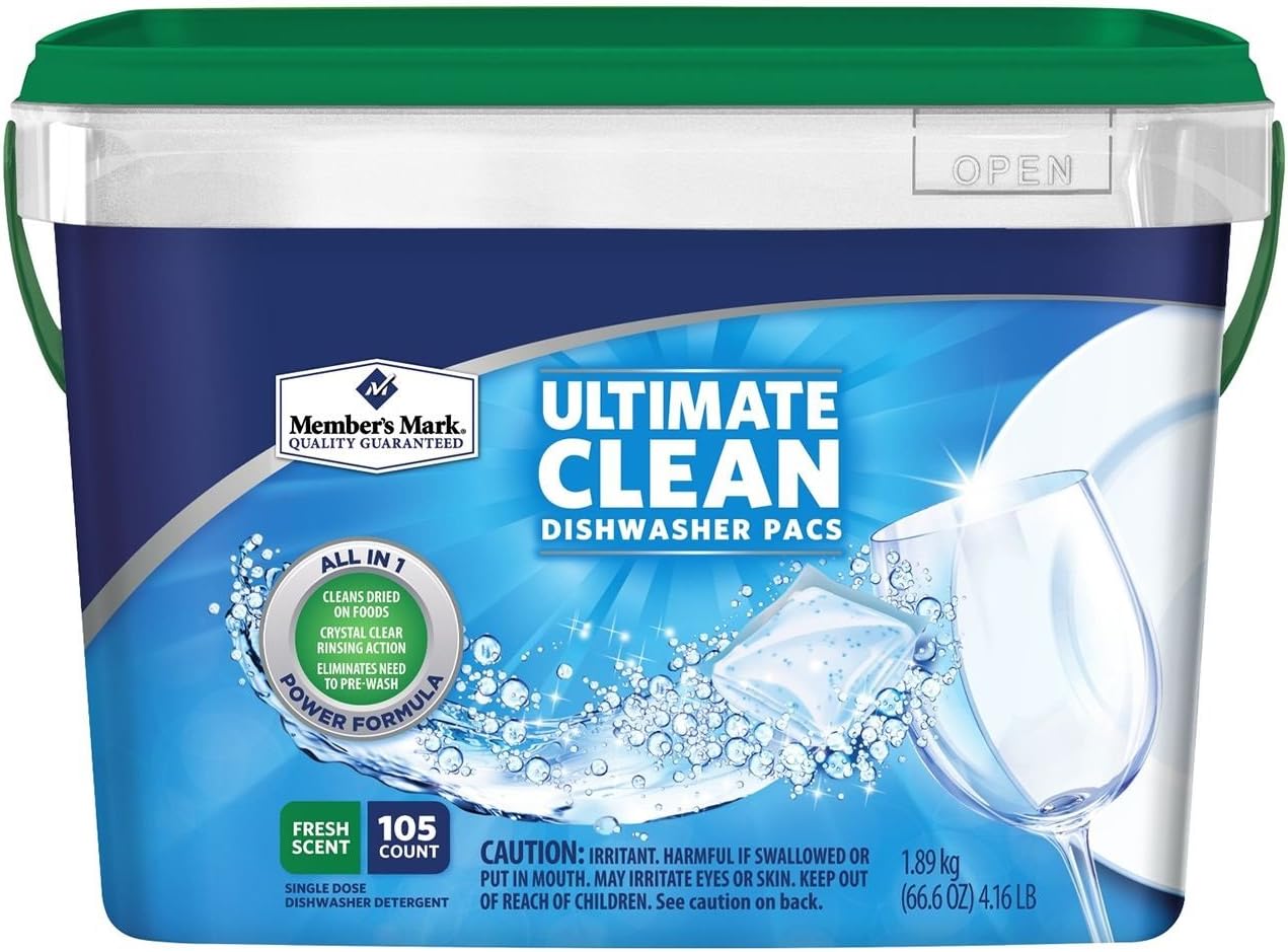 Amazon.com: Amazon Basics Dishwasher Detergent Pacs, Fresh Scent, 85 ...