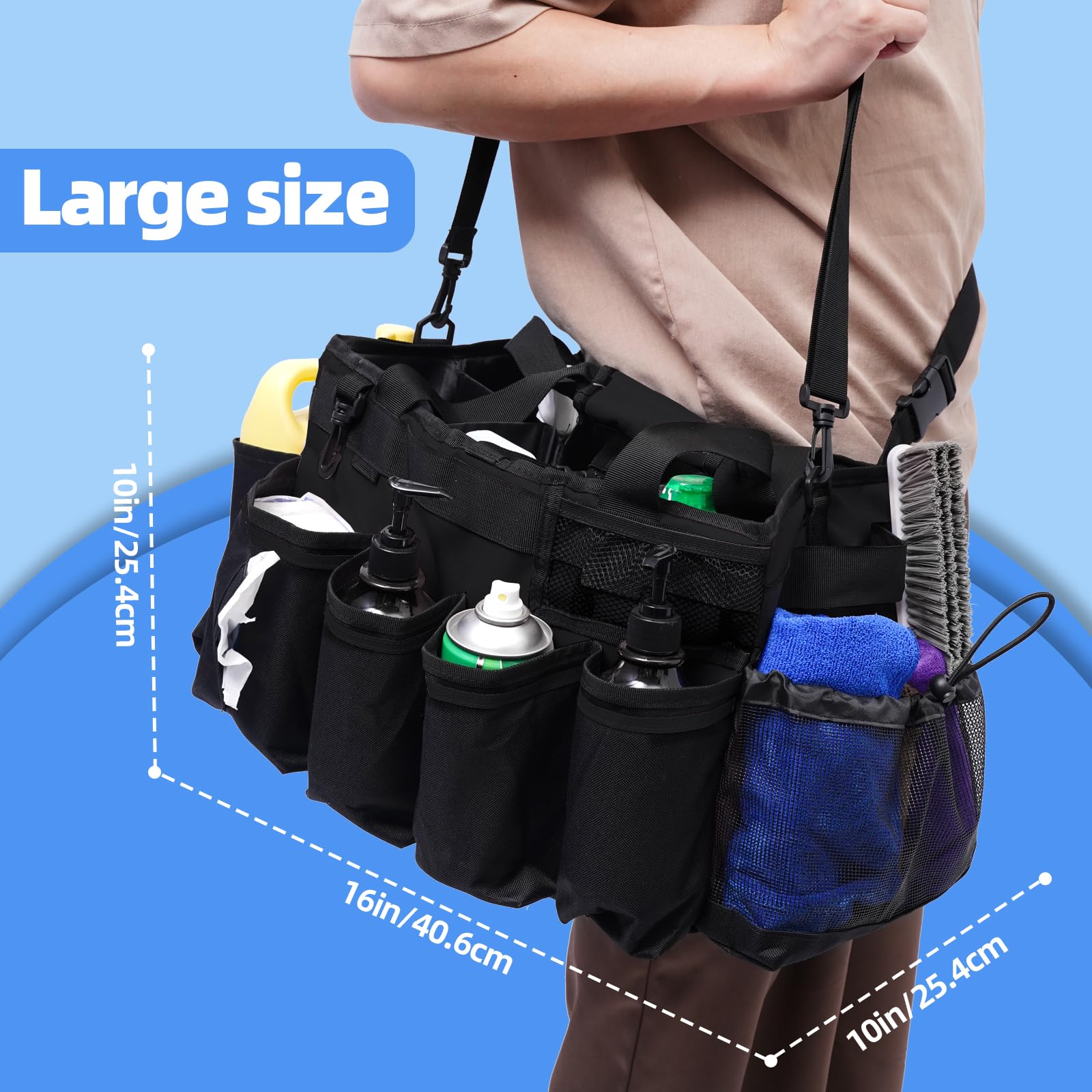 Wearable Cleaning Caddy Organizer Tote With Straps Large Large Wearable ...