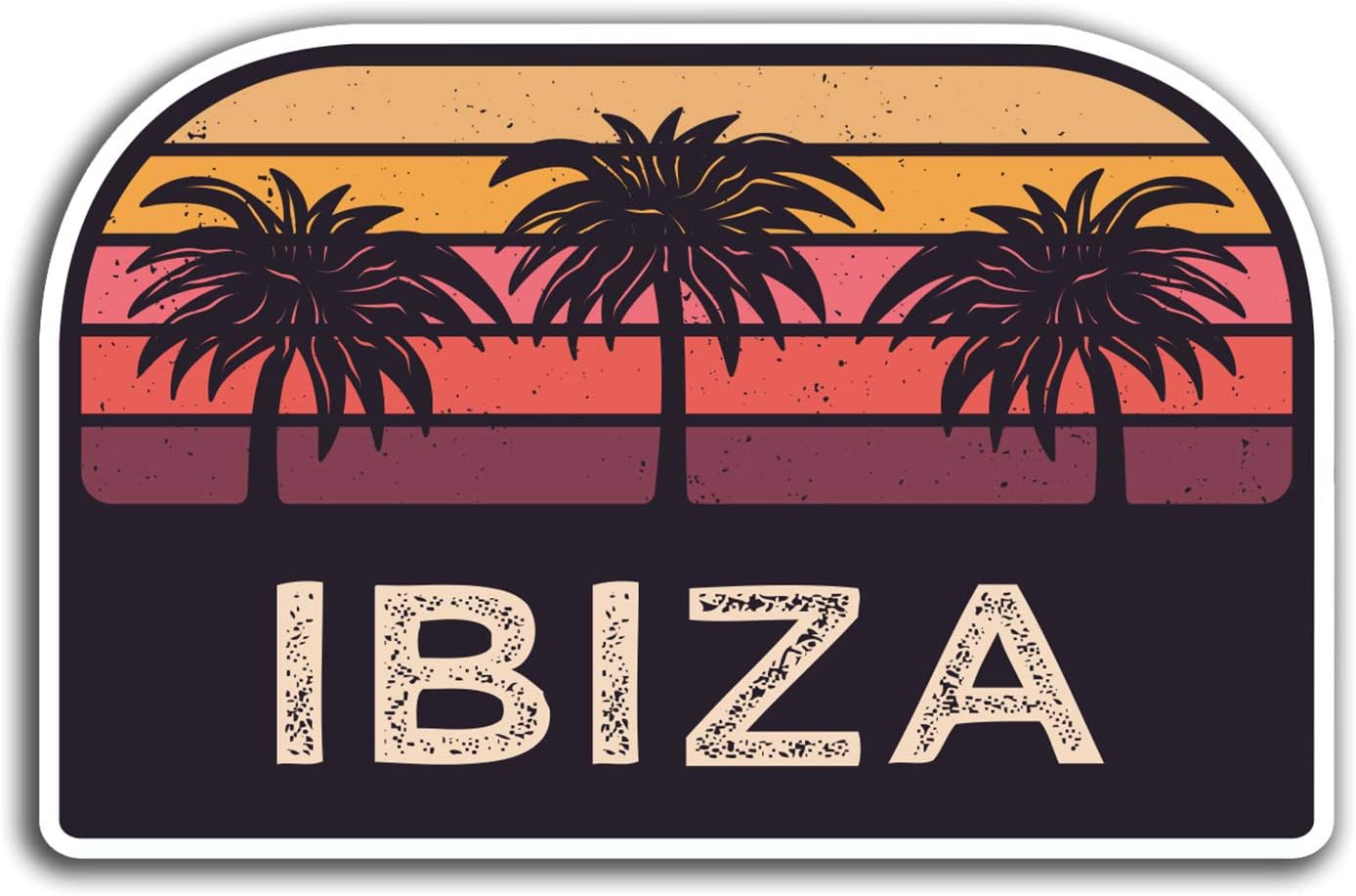 2 x 10cm Ibiza Spain Sun Vinyl Stickers - Travel Sticker Laptop Luggage ...