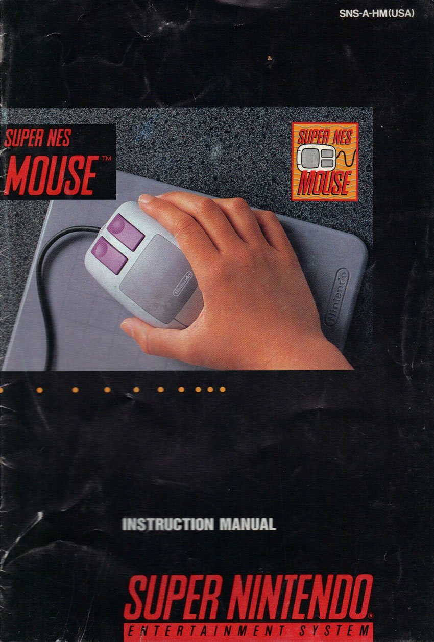 Super NES Mouse SNES Instruction Booklet (Super Nintendo Manual Only ...