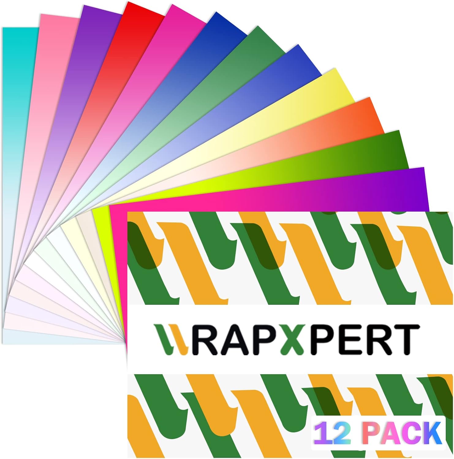 Amazon.com: WRAPXPERT Cold Color Changing Vinyl Permanent Adhesvie,12 ...