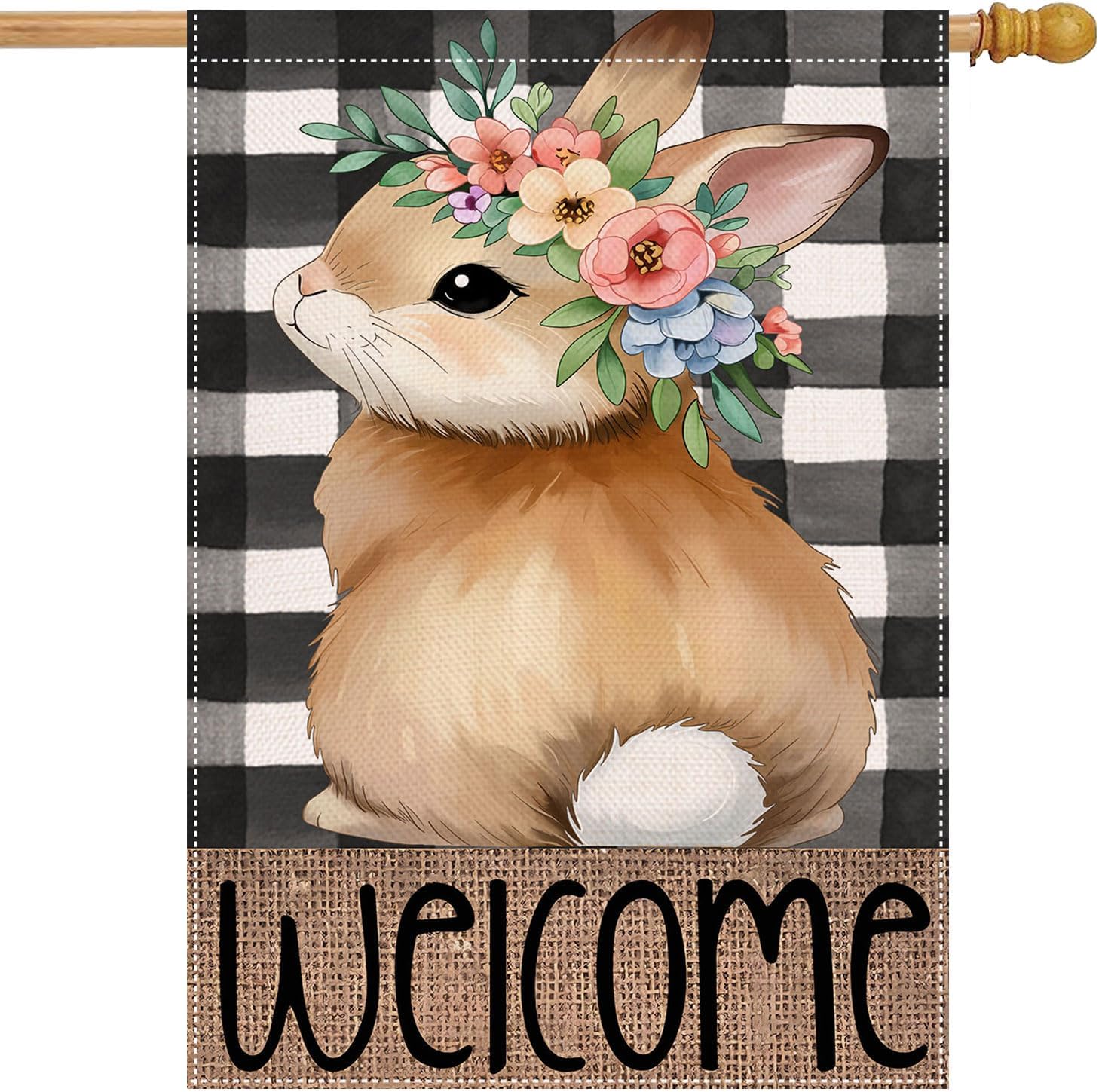 Amazon.com : Easter Flags 28 X 40 Double Sided, Easter House Flag ...