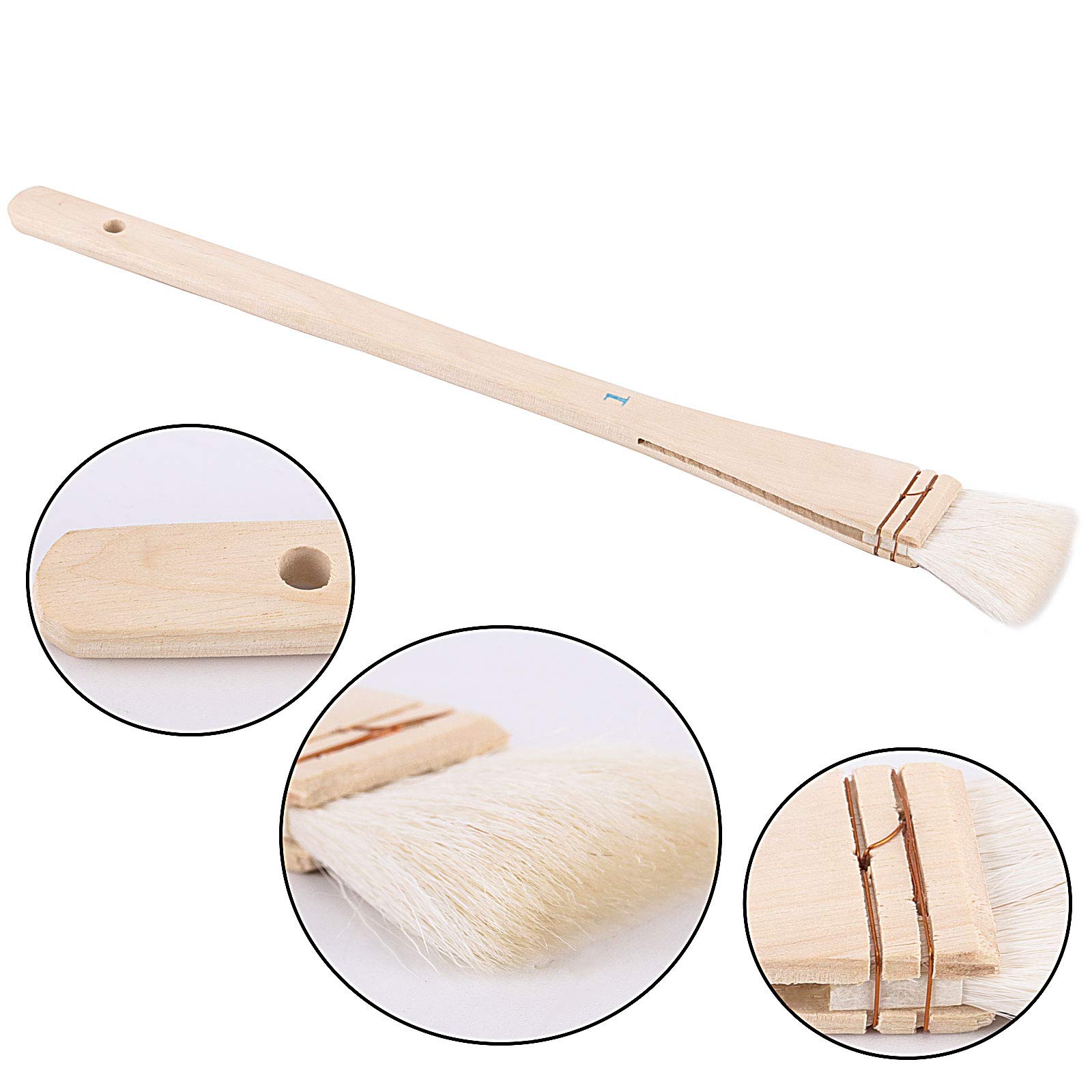 Snapklik.com : ZEONHEI 8 PCS 1 Inch Flat Hake Brushes, Soft Goat Hair Brush And Hake Paint Brush