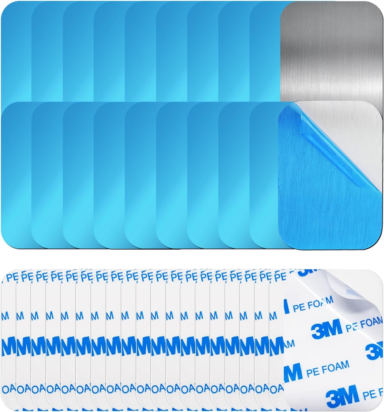 Amazon.co.jp: スチールプレート マグネット スチールシート 粘着 3M超強力両面テープ 10枚 65×45mmマグネットプレート マグネット吸着用 メタルプレート ステンレス ...