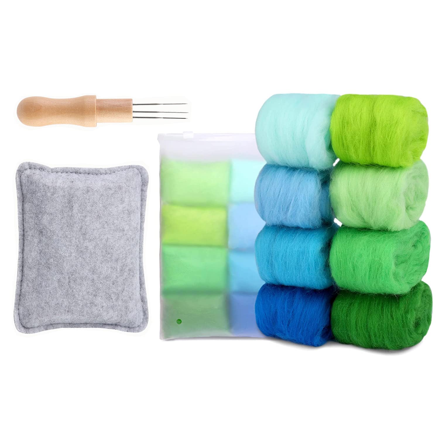 Amazon.com: Needle Felting Kit, Needle Felting Wool, Needle Felting Mat ...