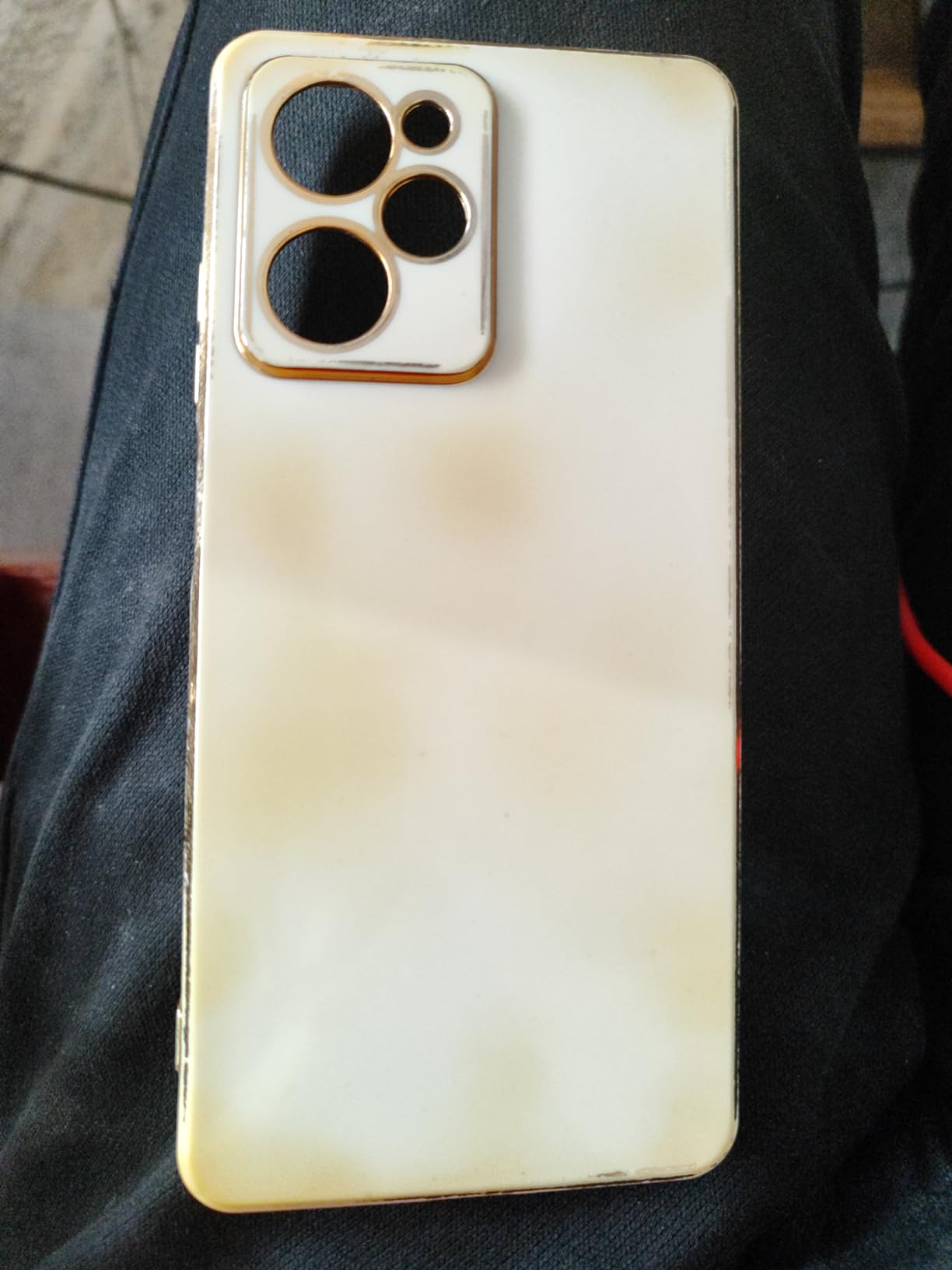 Mr. Case Silicone 6D Chrome Back Cover Case for Poco X5 Pro 5G | (Gold ...