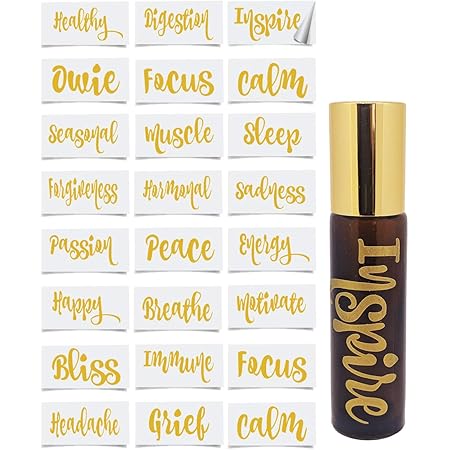 Amazon.com : Got Oil Supplies Vinyl Essential Oil Labels - Fits 10ml ...