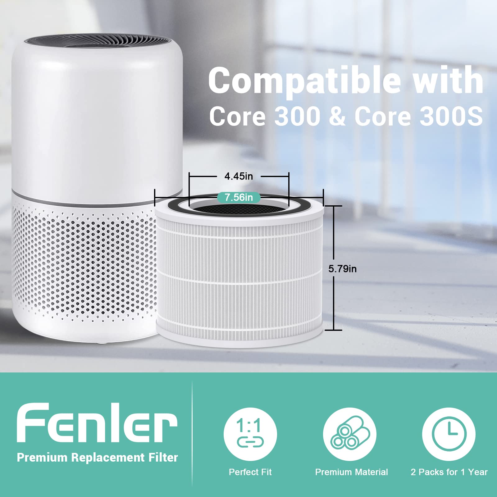 Core 300 Replacement Filter Compatible with LEVOIT Core 300 & Core 300S ...