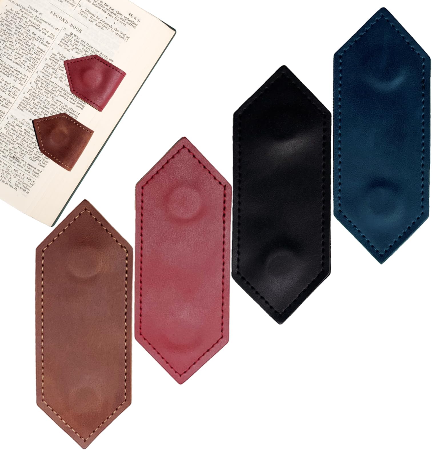 Amazon.com: Magnetic Bookmarks, 4PCS Leather Magnetic Bookmark, Magnet ...