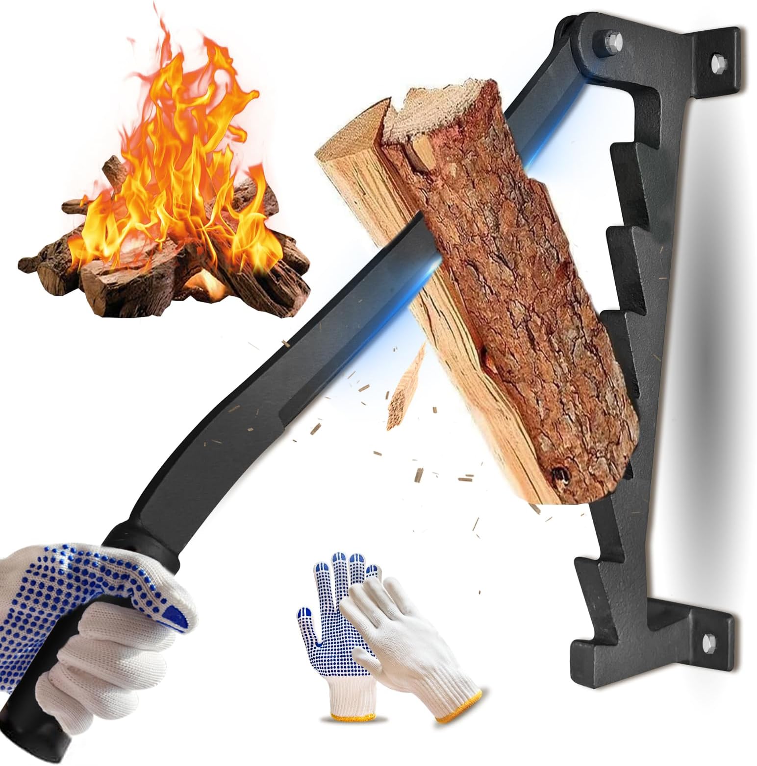 Amazon.com: 2-in-1 Wall Mounted Kindling Splitter for Wood Portable ...