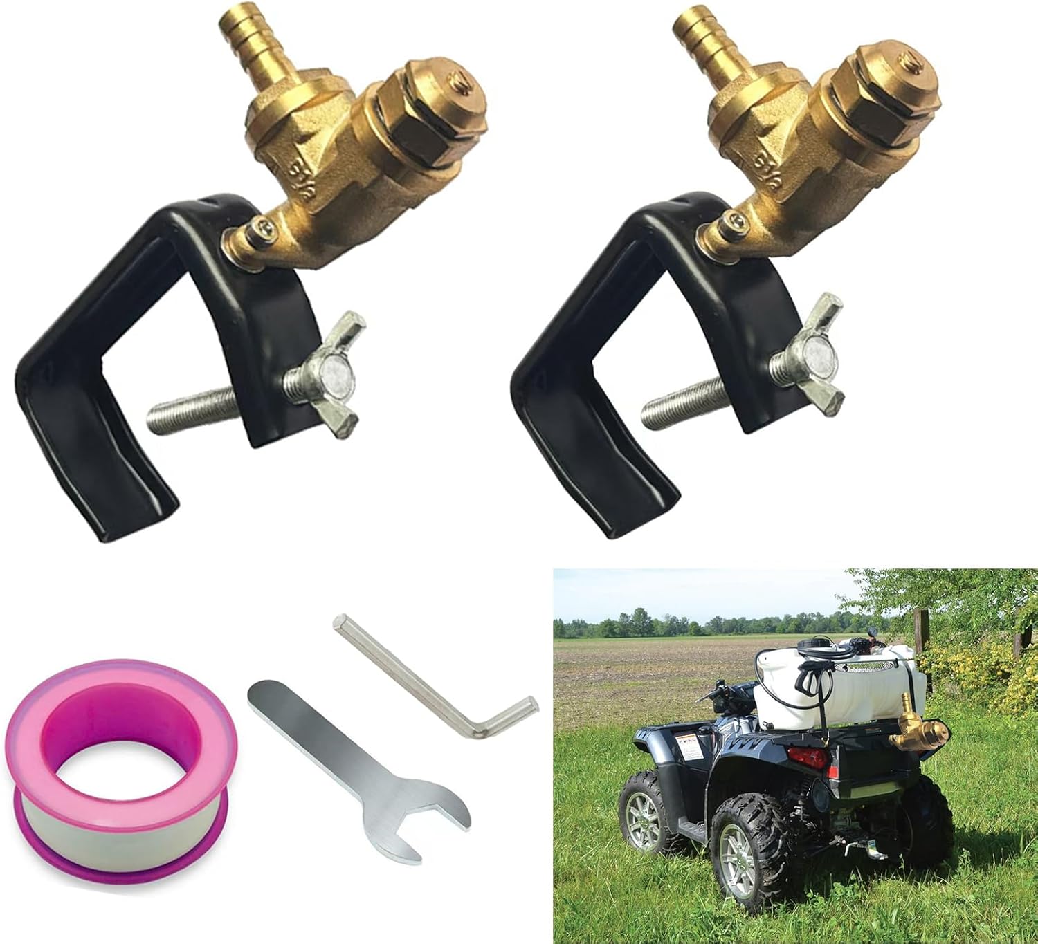 Amazon.com: 2PCS Boomless Spray Nozzle,#10#12 Orifices Brass Boomless ...