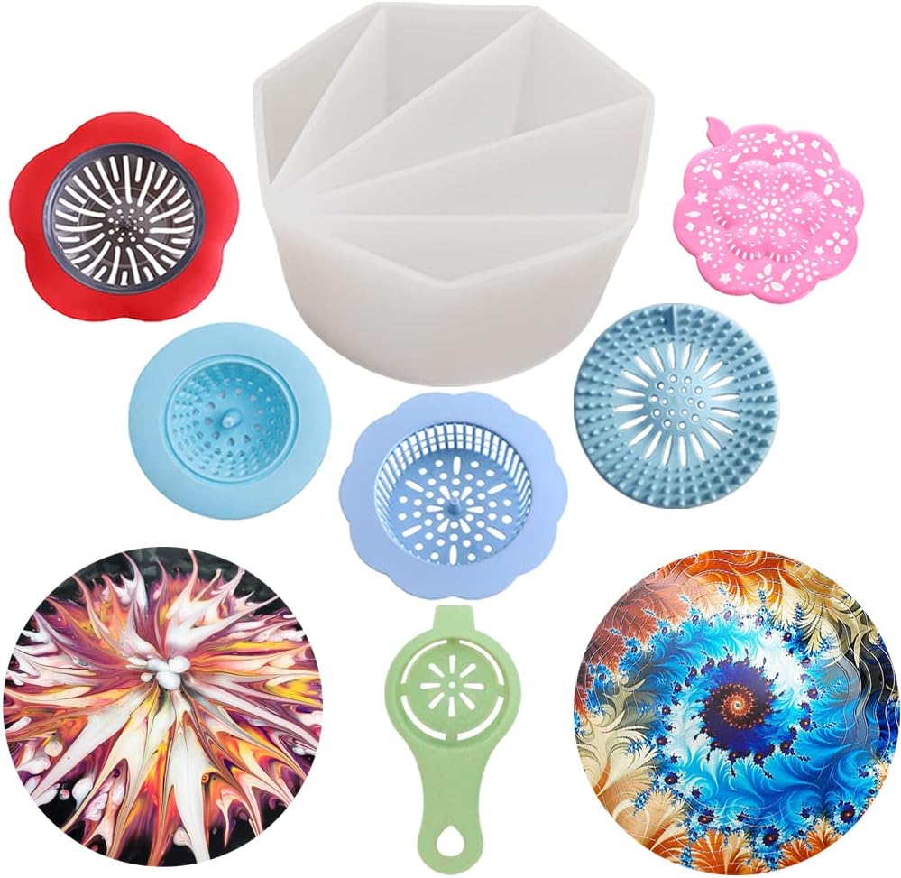 Amazon.com: 7Pcs Split Cup Flower Pour Cup Silicone Paint Cup Acrylic ...