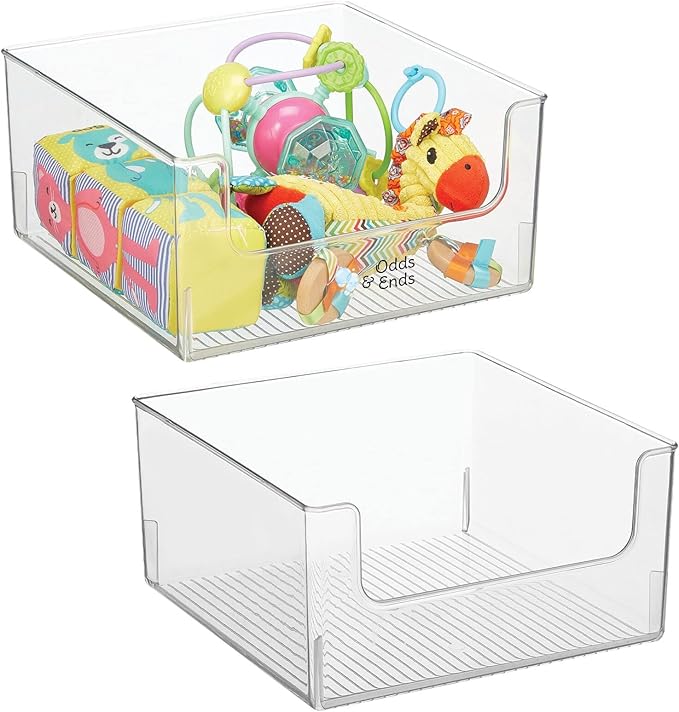 Amazon.com: mDesign Plastic Open Front Toy Storage Organizer Bin for ...