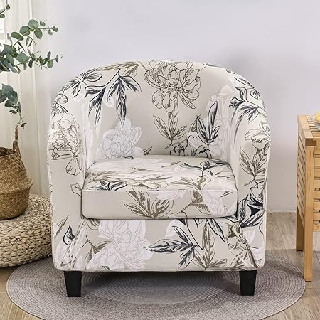 Tub Chair Covers 2 Piece Set - Upgraded 2 IN 1 Design Bucket Chair ...