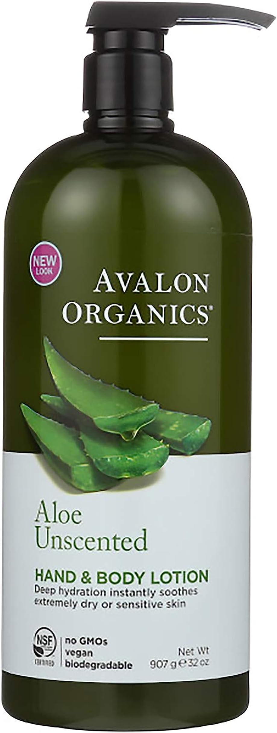 Amazon.com : Avalon Organics Hand & Body Lotion, Aloe Unscented, 32 Oz ...