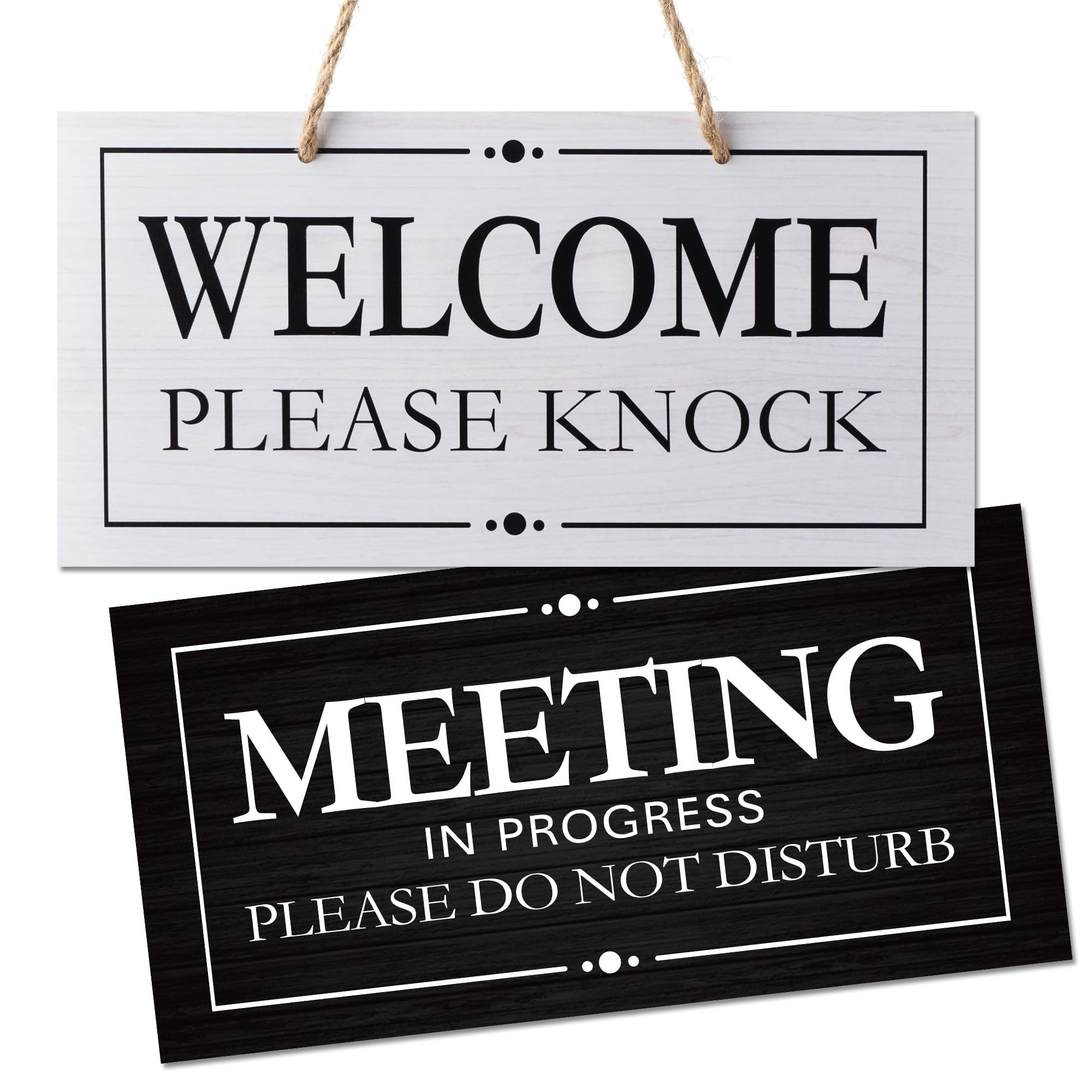 Amazon.com : Double-Sided Office Door Hanger Sign, Acrylic Welcome ...