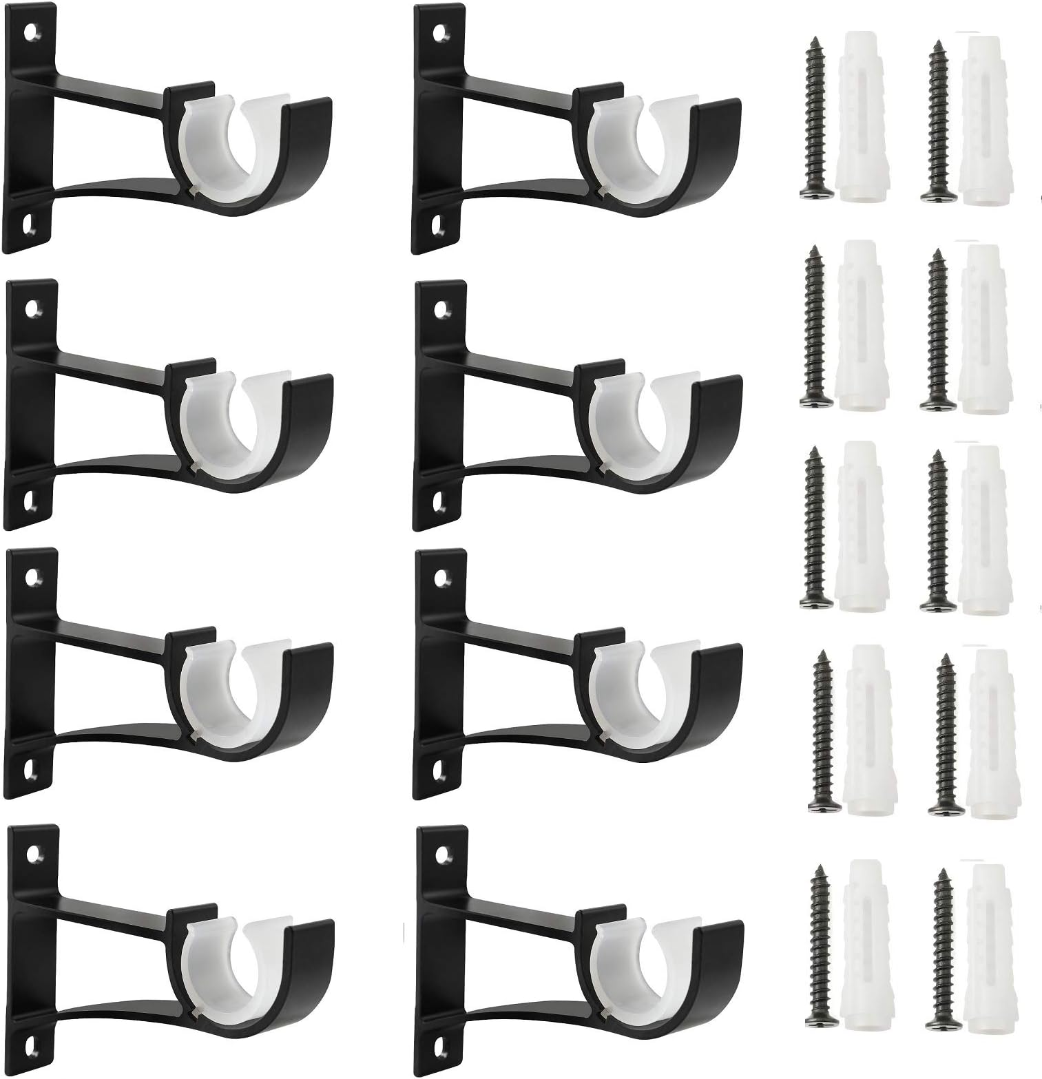 Amazon.com: Set of 20 Curtain Rod Bracket Heavy Duty Curtain Rod ...