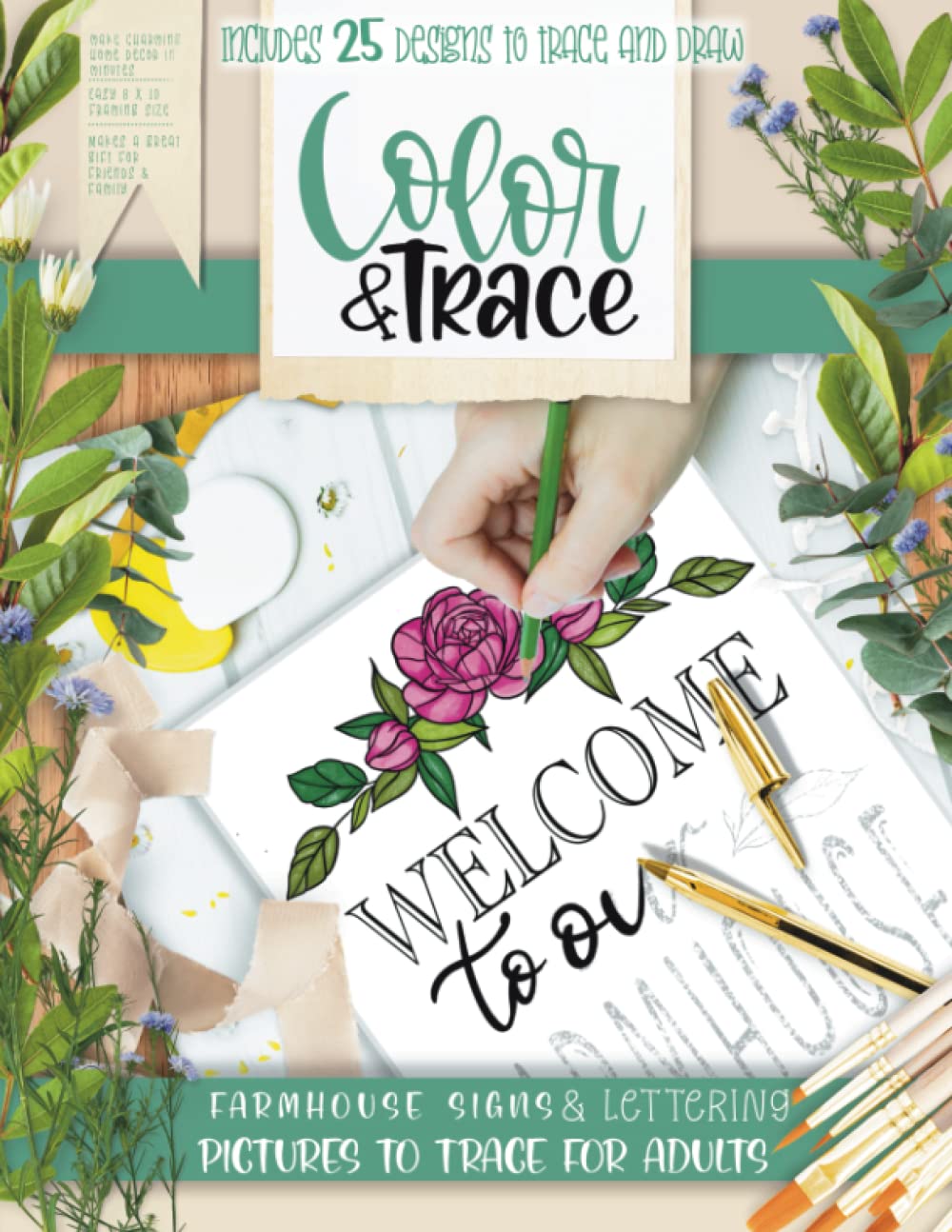 Pictures To Trace For Adults; Color & Trace - Lettering Designs To ...