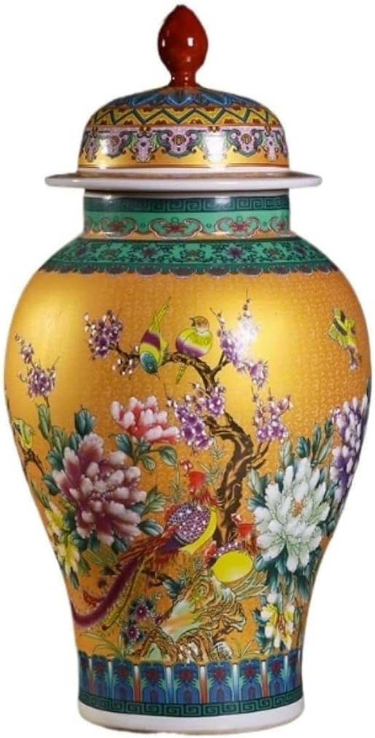 Porcelain Ginger Jar, Ginger Jar Ornaments Ceramic Vases Ginger Jars ...