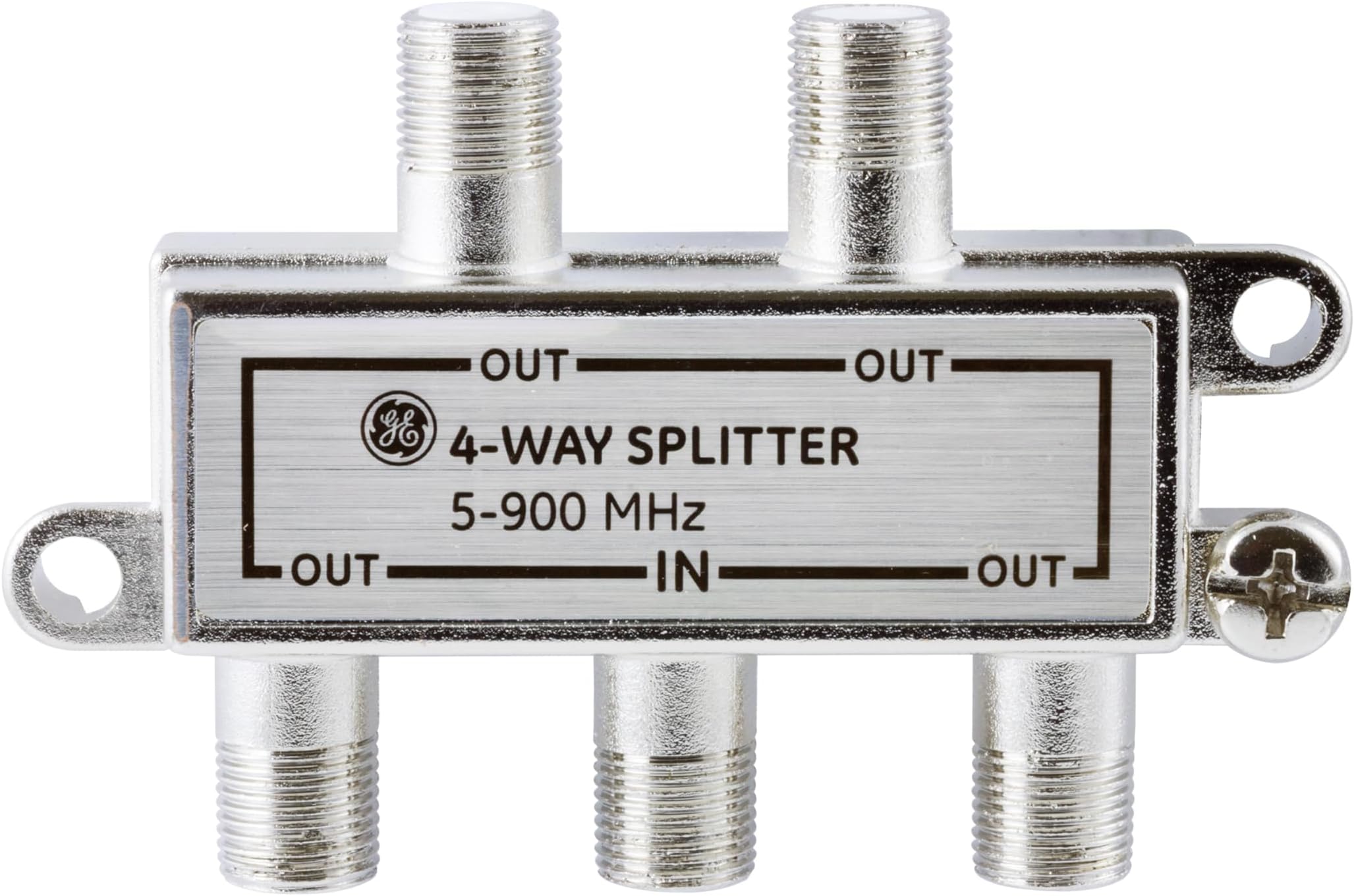 Amazon.com: GE 4-Way Coaxial Cable Splitter, 5-900 Mhz Range, RG59 RG6 ...