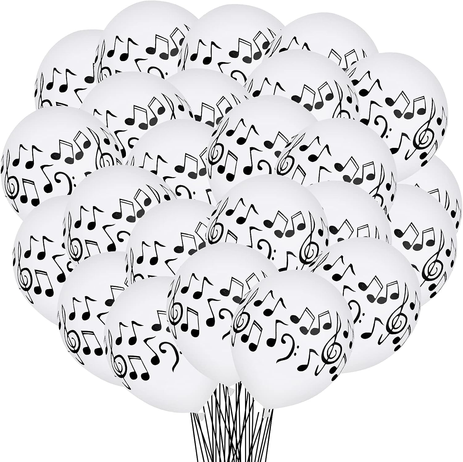 Amazon.com: 30 Pcs Music Notes Balloons Music Party Decoration Balloons ...