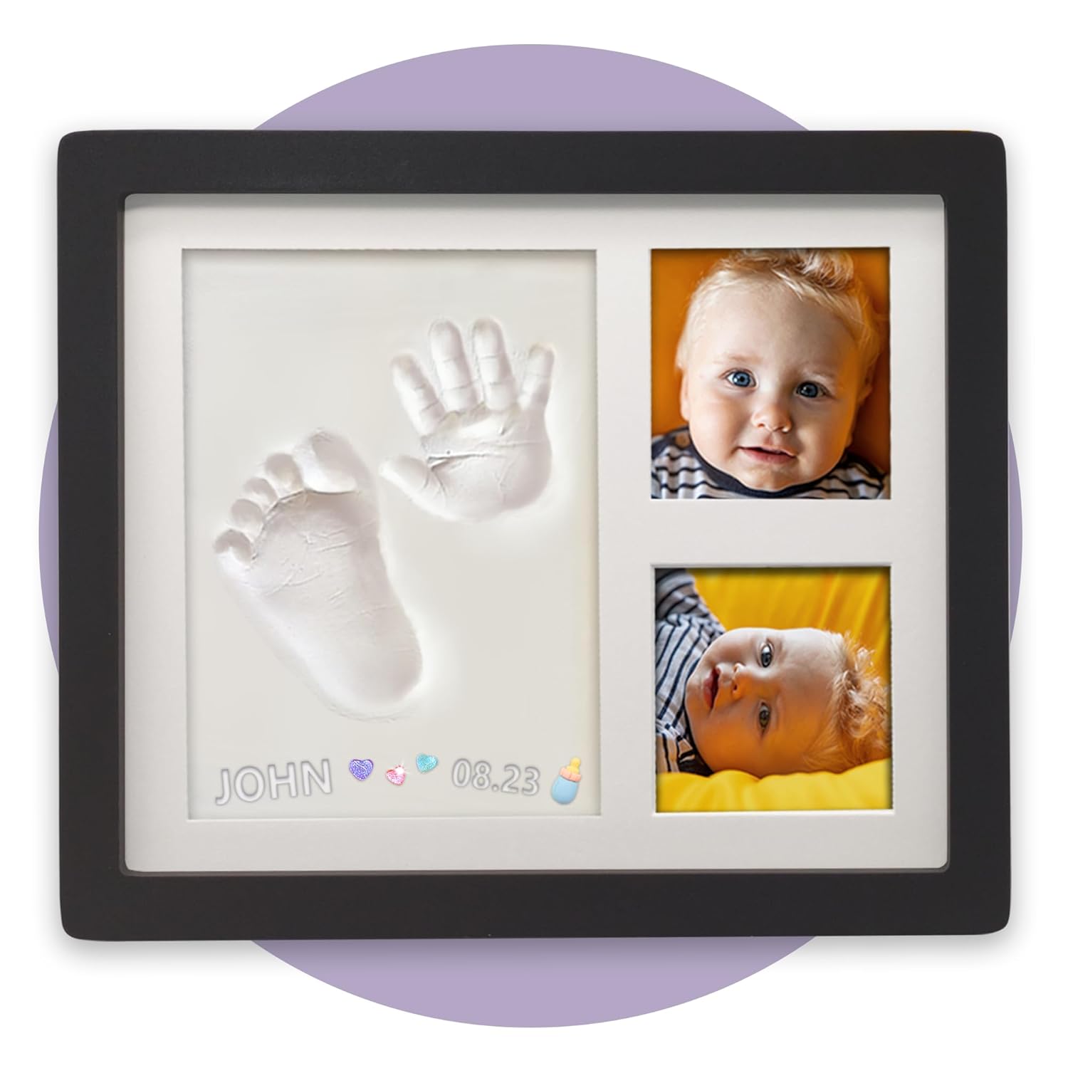 Amazon.com : New Upgraded Baby Hand and Footprint Kit with Trinkets,Non ...