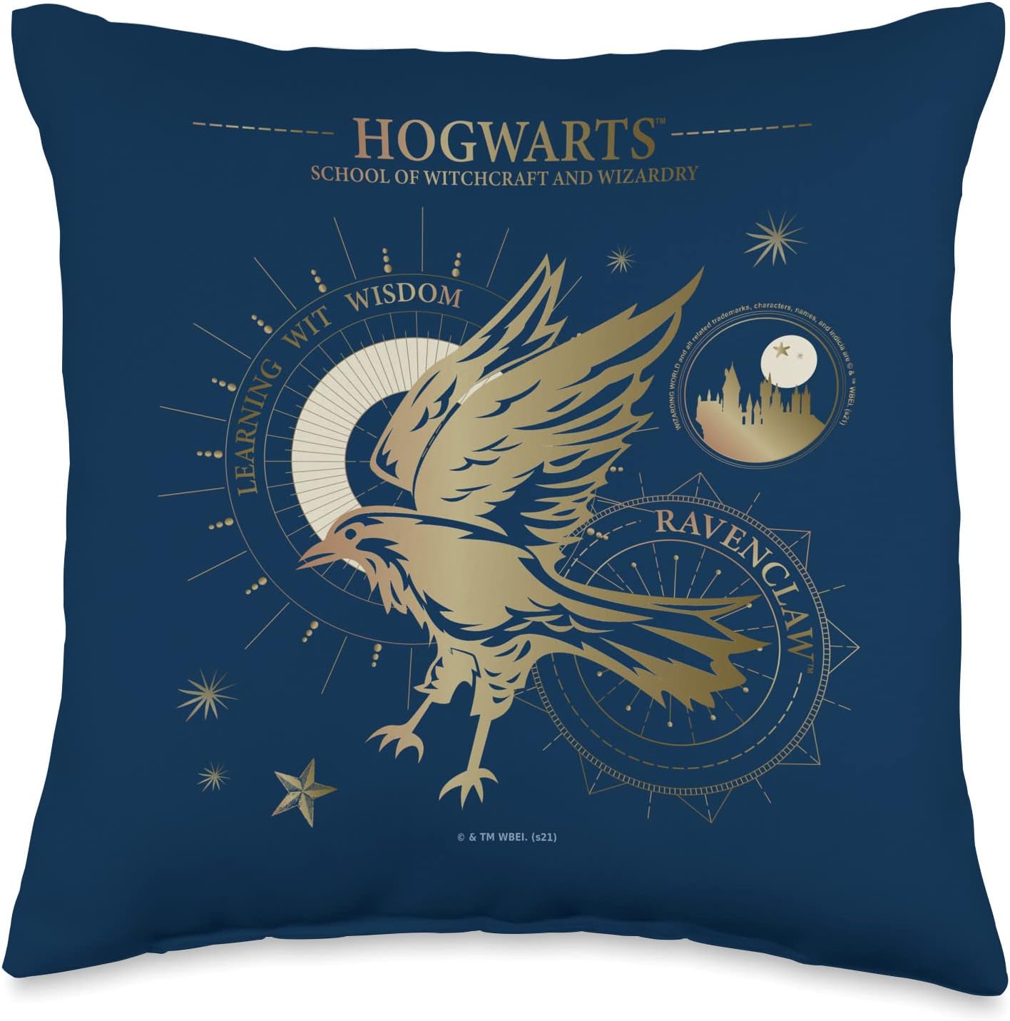 Amazon.com: Harry Potter Learning, Wit, Wisdom, Ravenclaw Throw Pillow ...