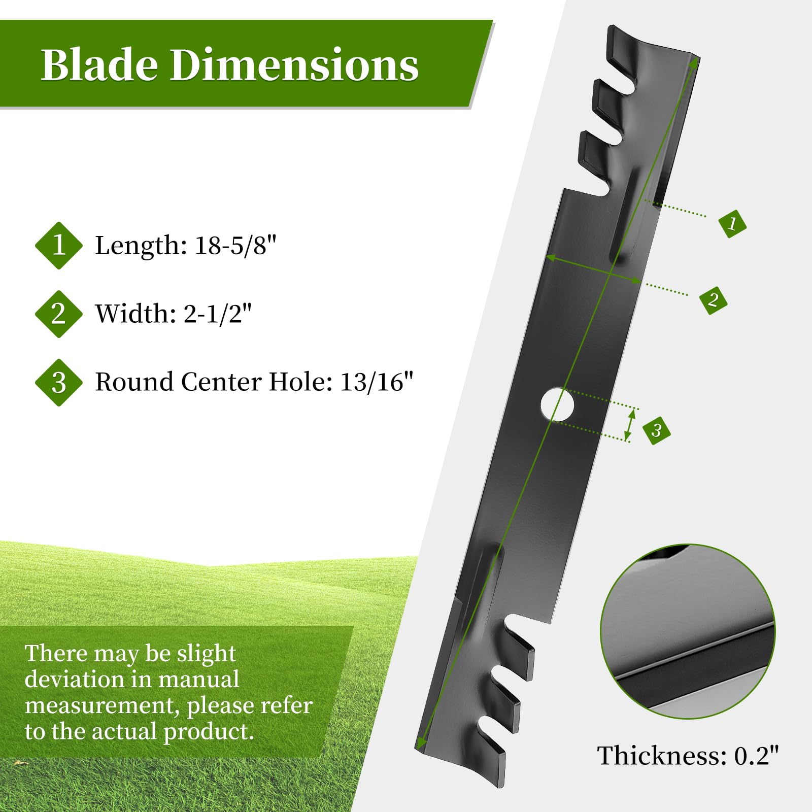 Gator Blades 54 Inch John Deere M115496 Mulching Blades Fo 54" Deck ...