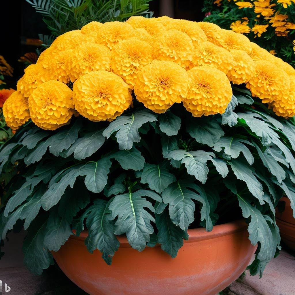 50 Seeds- High Yield Hybrid Marigold African Inca Flower Seeds For ...