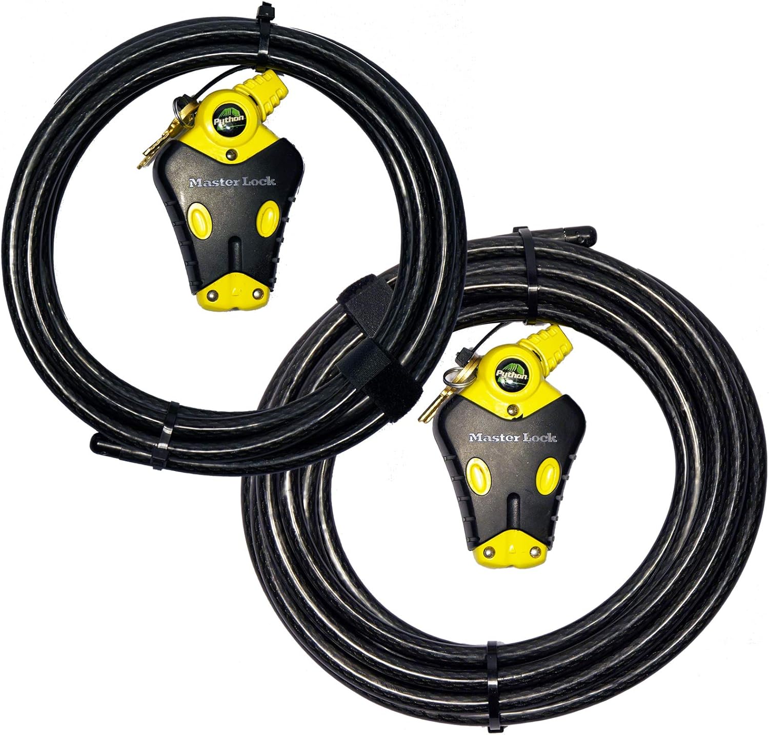 Master Lock - Two Python Adjustable Cable Locks Keyed Alike, 1-12ft, 1 ...