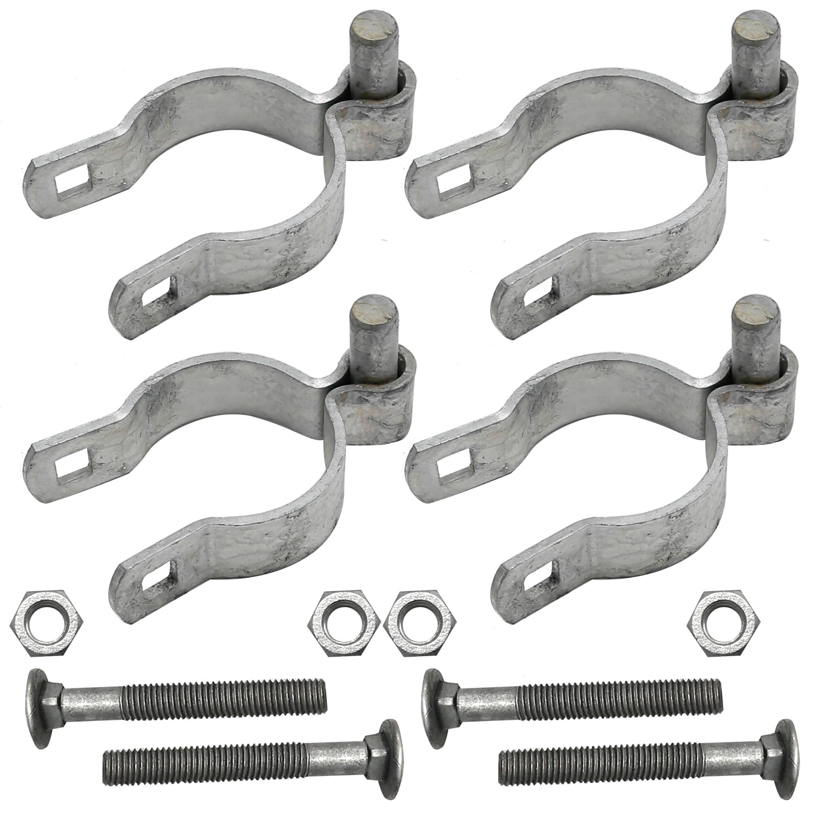 Amazon.com: 4pcs Chain Link Fence Gate Post Hinge for Outside Diameter ...