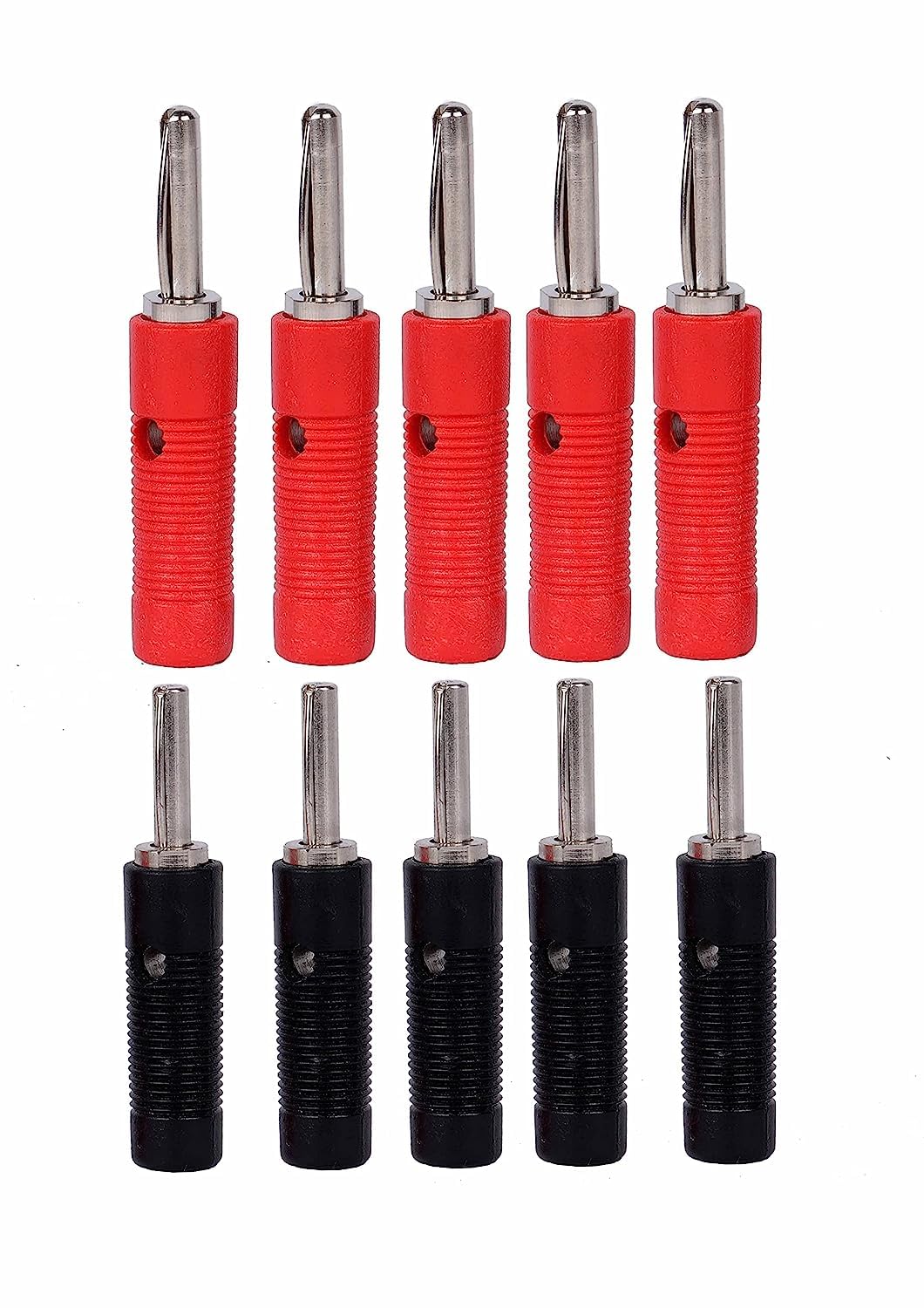 Audio Speaker Wire Cable Pin Type Banana Plugs 4mm (Black, Red) (4 ...