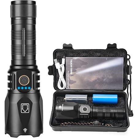 VRMAO BROS Torches LED 20000 Lumen Super Bright Rechargeable Torch ...