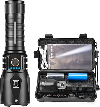 VRMAO BROS Flashlights LED 20000 Lumens Rechargeable Tactical ...