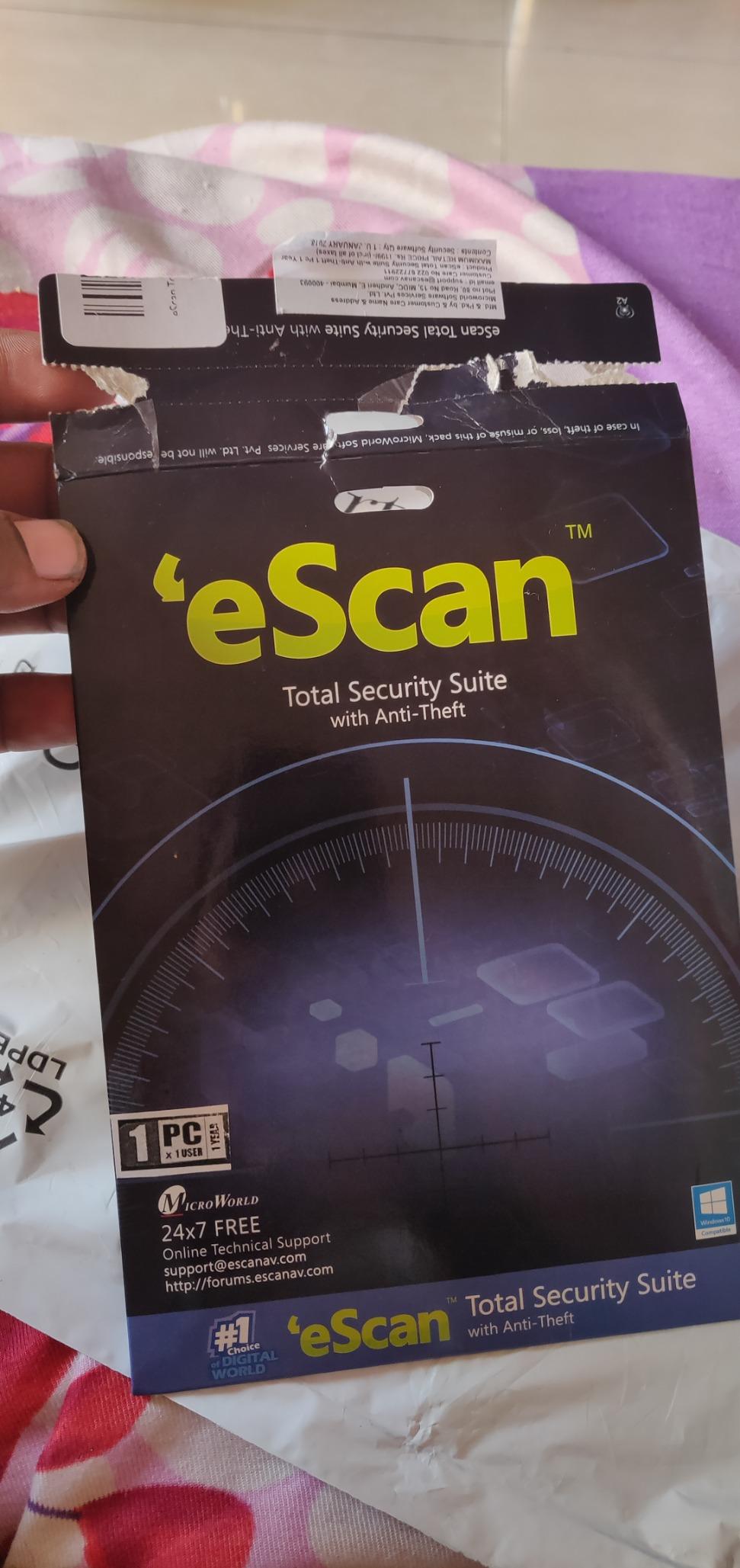 eScan Total Security Suite with Anti-Theft - 1 PC, 1 User, 1 Year (CD ...
