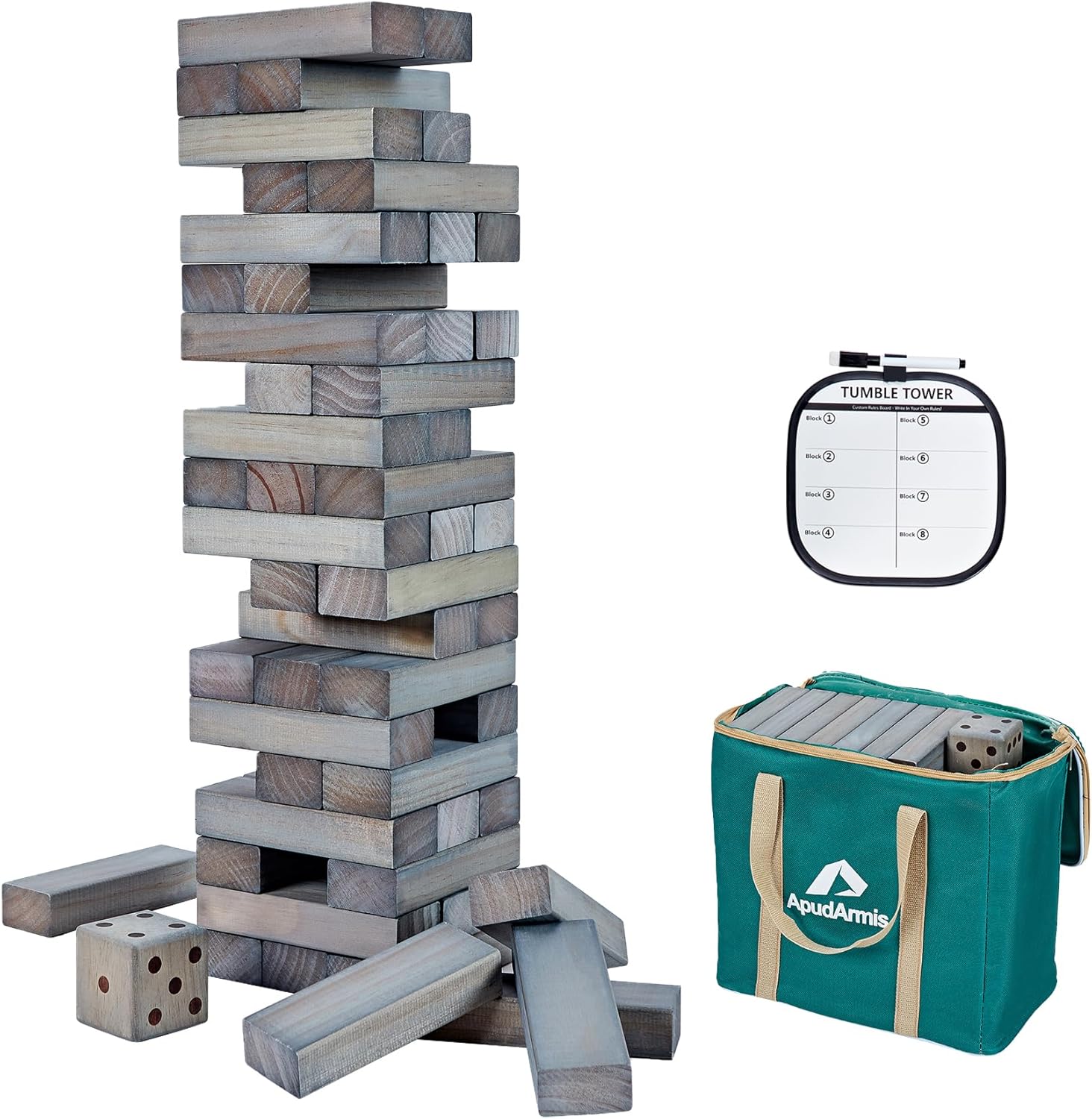 Amazon.com: ApudArmis 54 PCS Tumble Timber Set Stack to 3FT, Pine ...