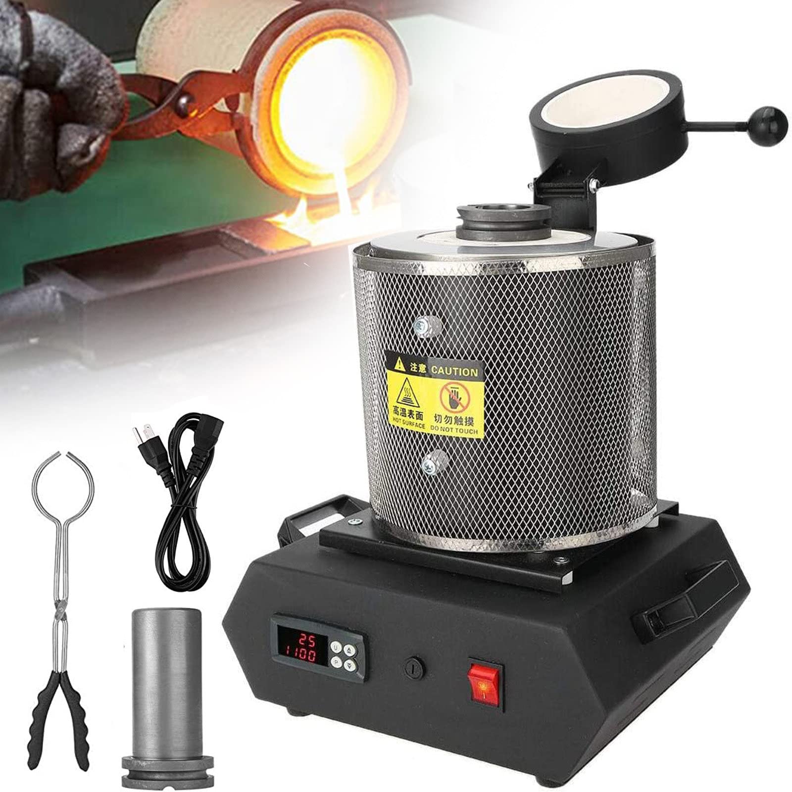DDZJTPP Metal Melting Furnace 1/2/3Kg Capacity, Refining Casting ...