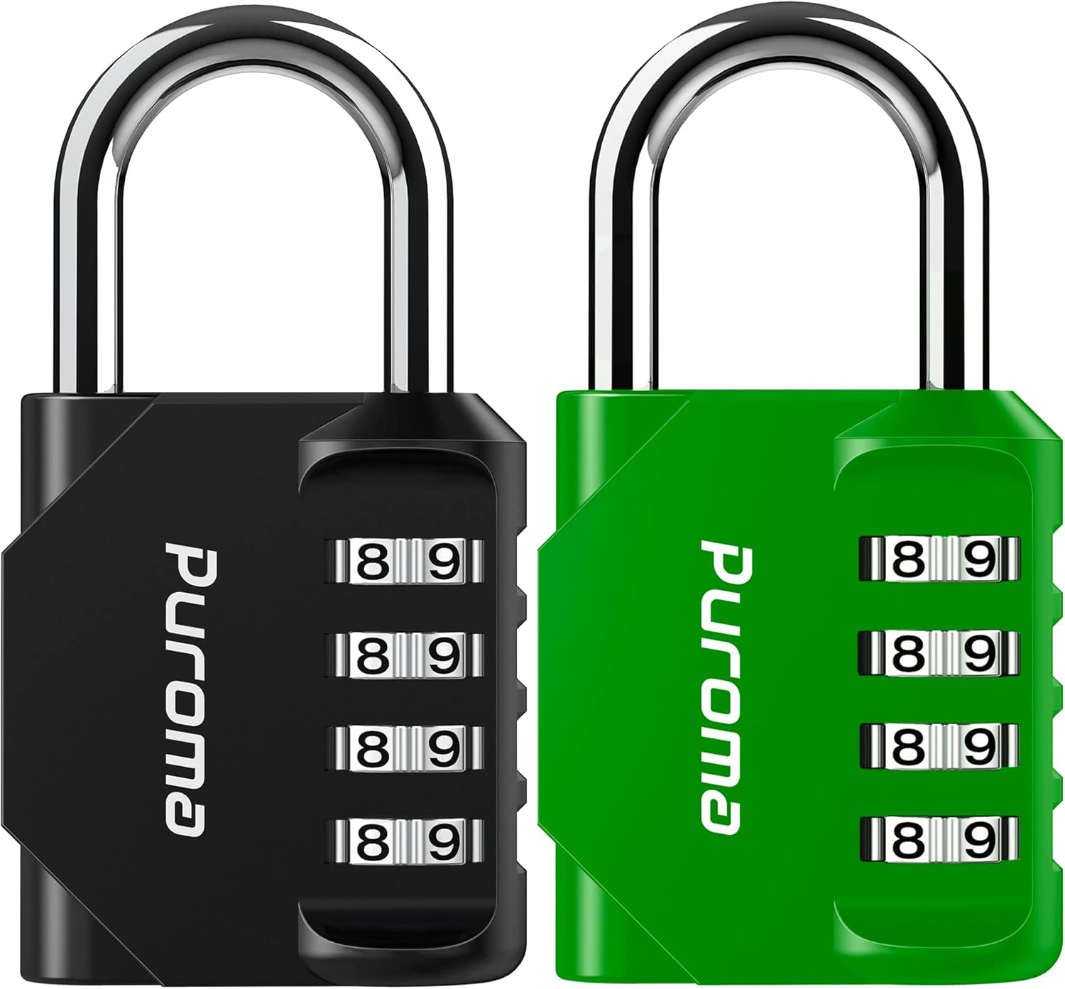 Puroma 2 Pack Combination Lock for Locker 4 Digit Outdoor Waterproof ...