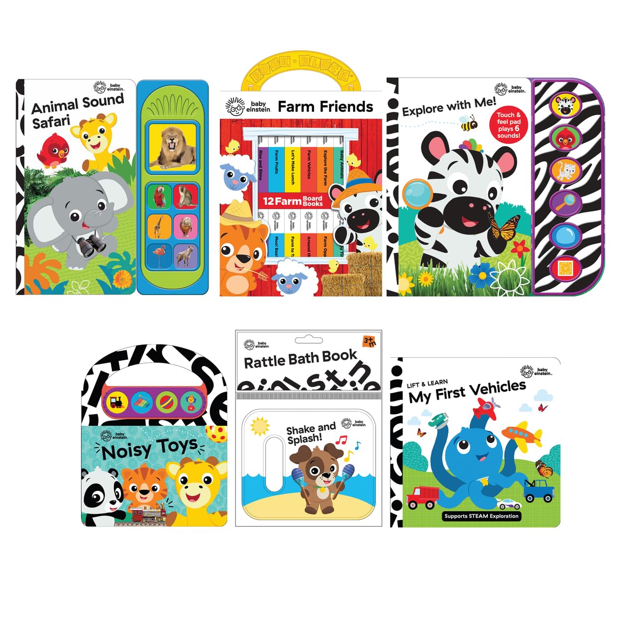 Baby Einstein 17 Book Value Bundle - 3 Sound Books, My First Library ...