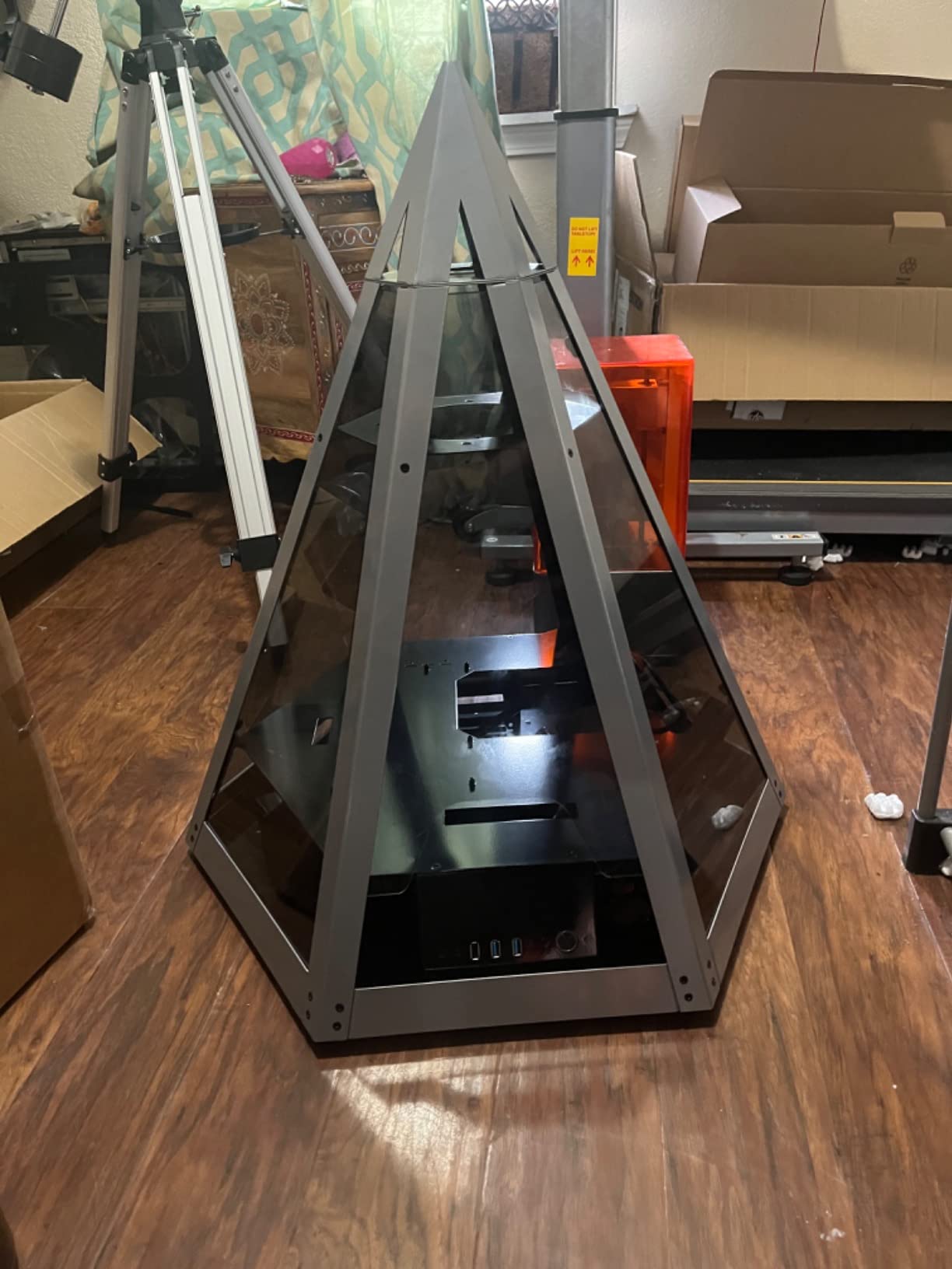 $28/mo - Finance KEDIERS Diamond Pyramid ATX PC Case Innovative Gaming ...