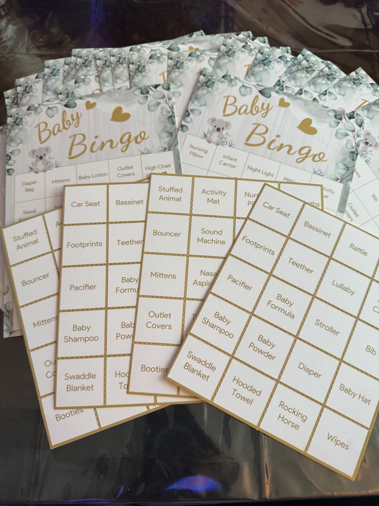 Baby Shower Bingo Game Pink Rose Edition, 20 Players Baby Bingo Cards ...