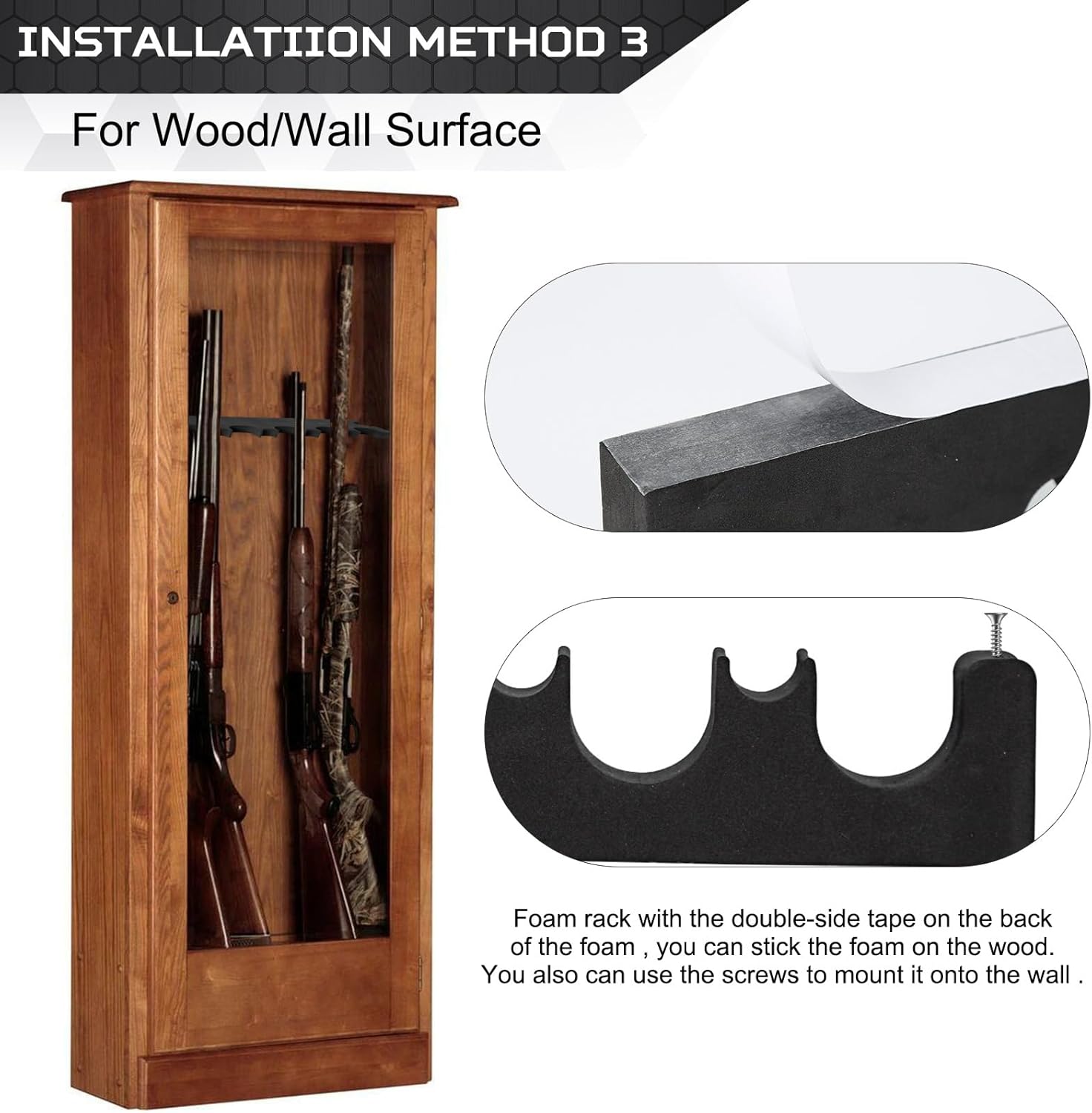 Estante para armas para almacenamiento de armas, accesorio seguro para ...