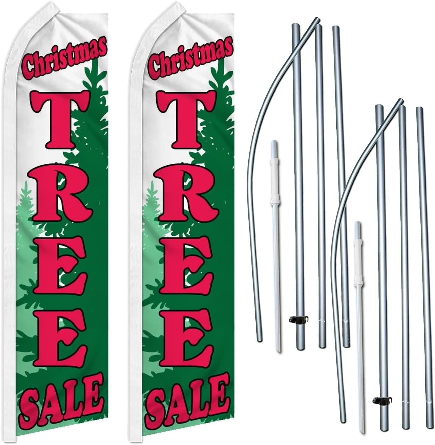 Amazon.com: Christmas Tree Sale - 2 Pack of Swooper Feather Flag Sets ...
