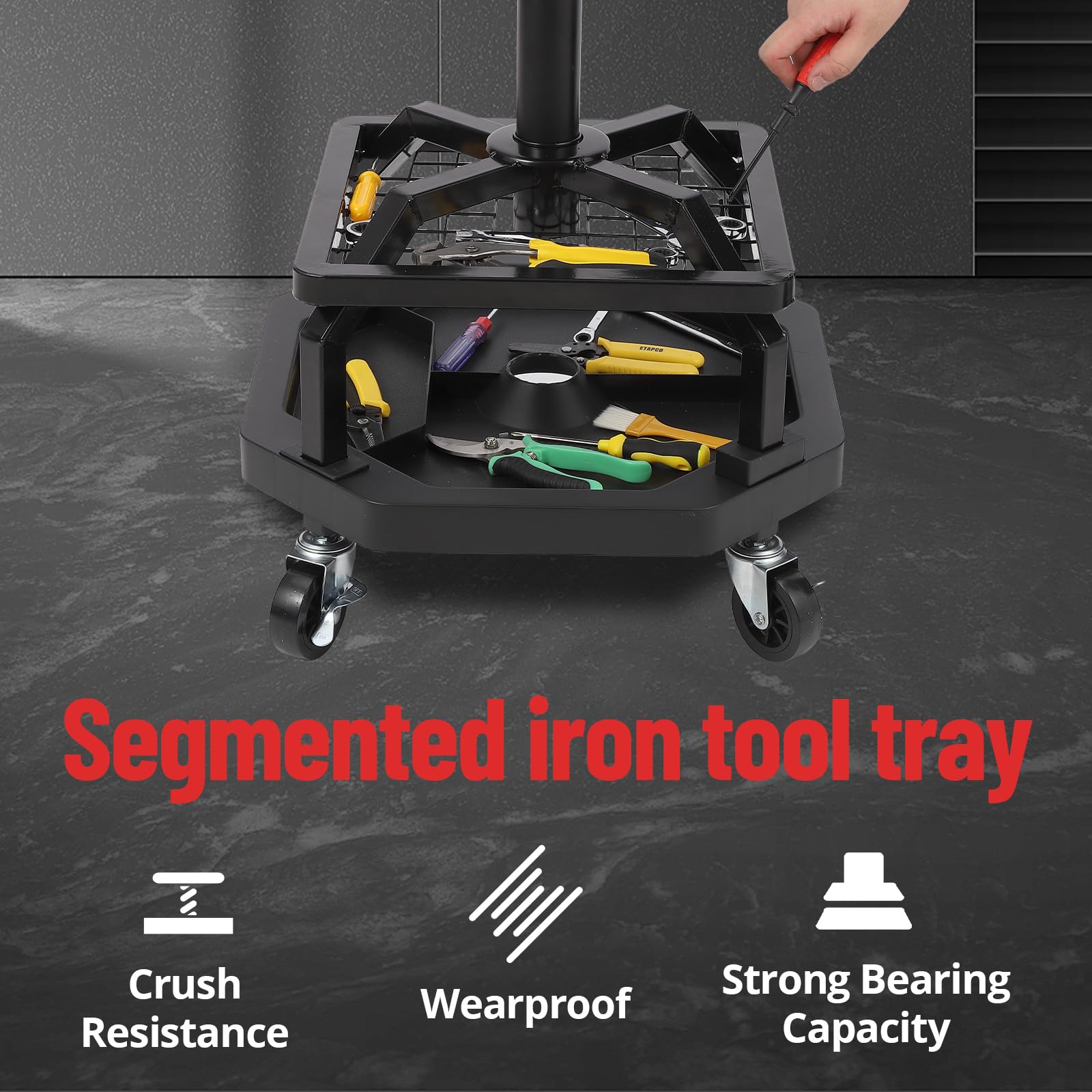 Detailing Cart Buy Toolly Rolling Mechanic Stool, 300 Lbs Capacity ...