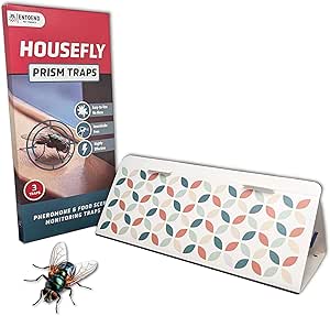 ENTOEND Housefly Prism Traps | 3 Pack | Highly Effective Indoor Sticky ...