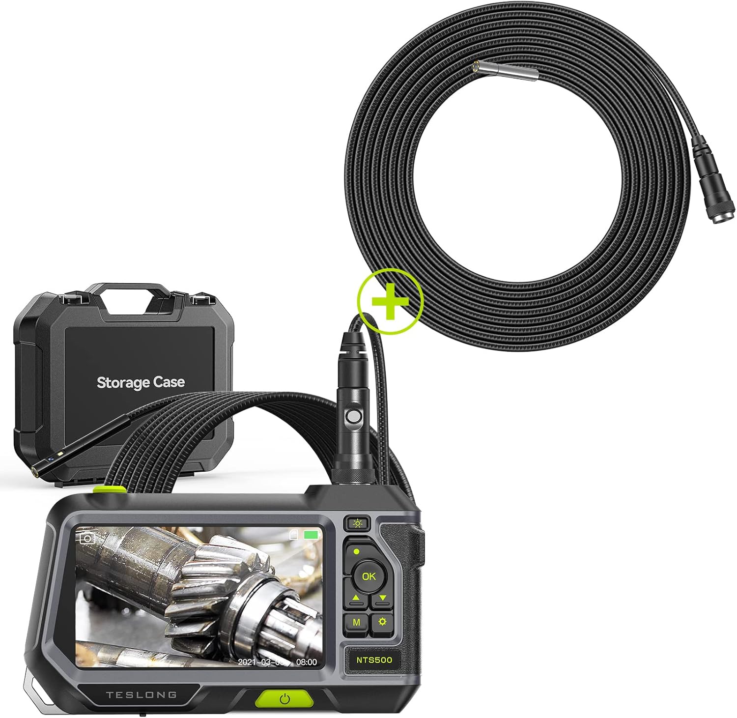 Amazon.com: Dual Lens Endoscope with 5" Monitor & 9.8ft Single Lens 5 ...
