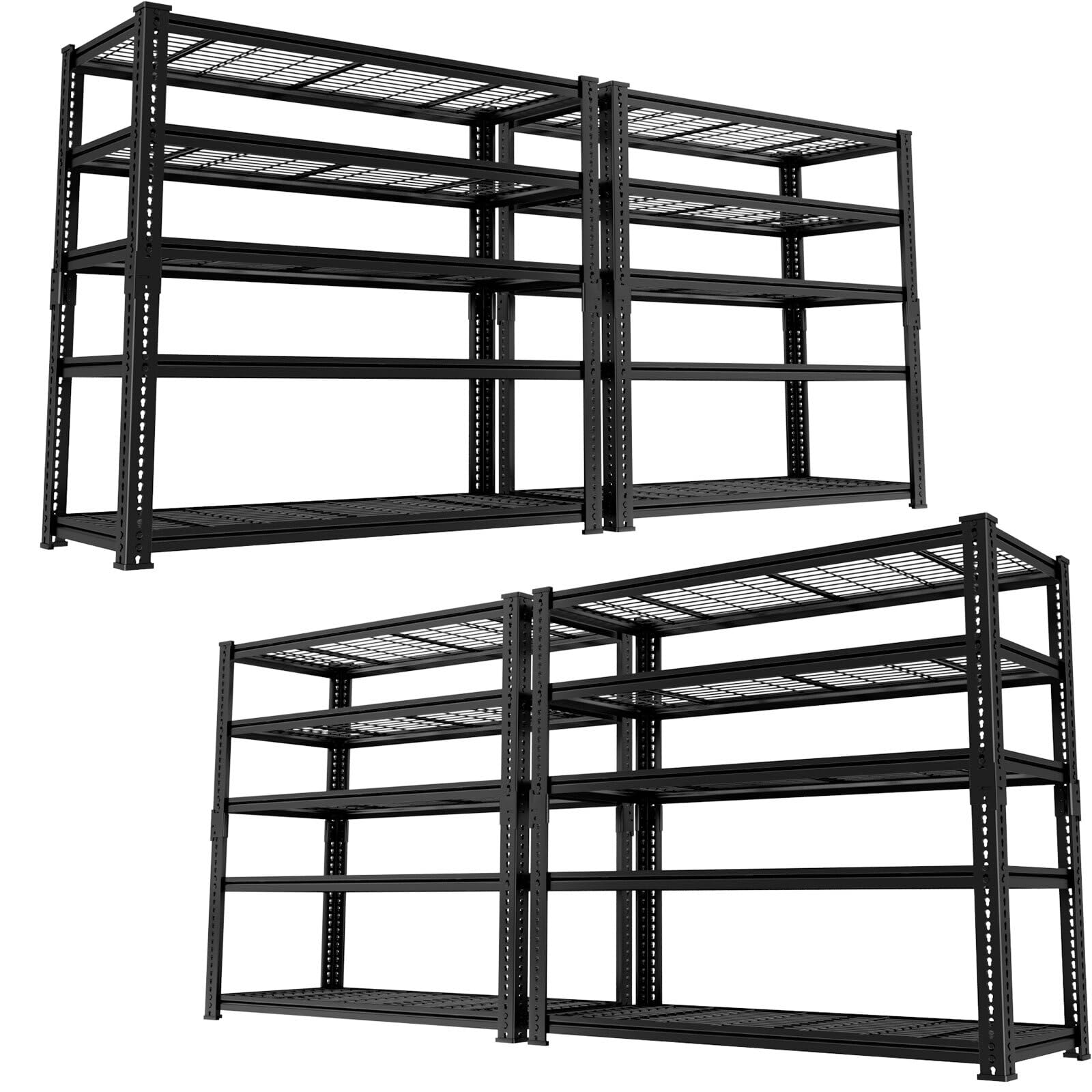 Amazon.com: Storage Shelves 4PCS, Garage Shelving Heavy Duty 2400LBS ...