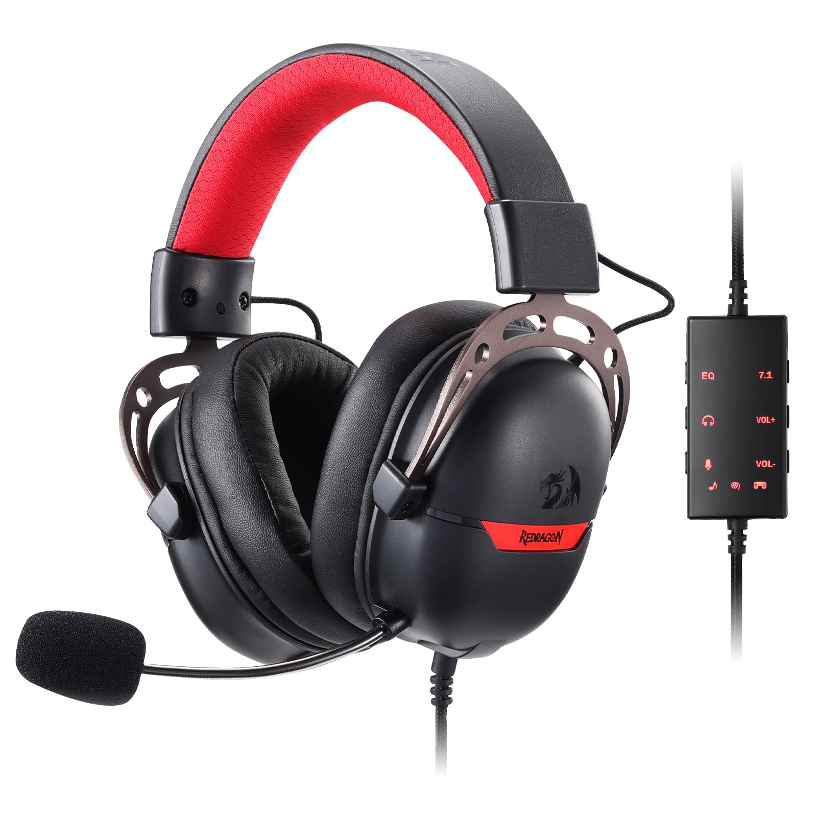Headset Redragon Aurora Preto USB 7.1 | Amazon.com.br